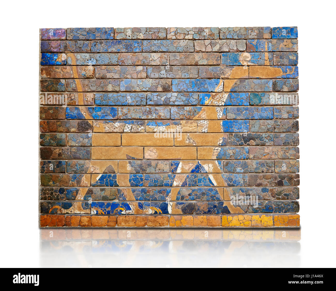 Coloured glazed brick panels depicting the mythical composite animal ...
