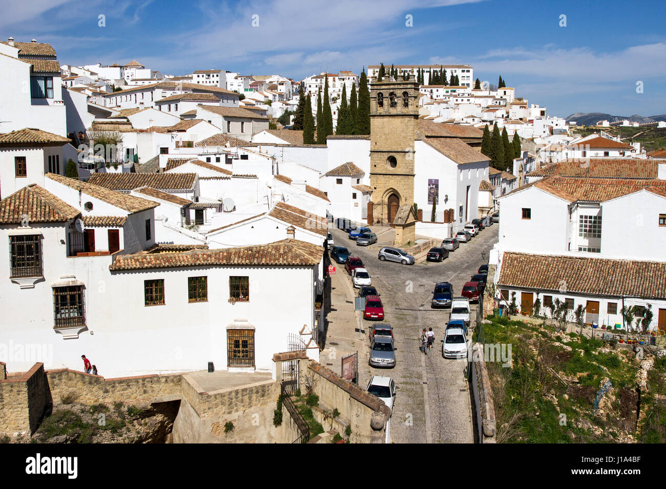 Village Town Center Rohda Spain Stock Photo - Alamy