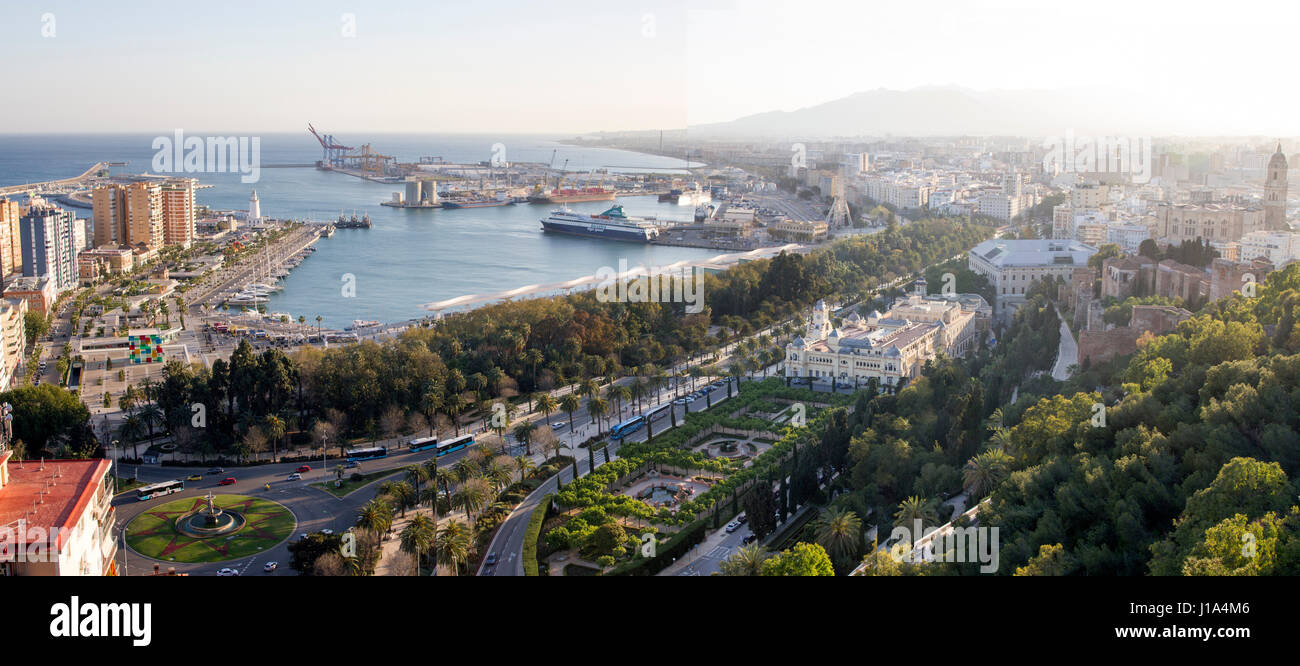 Aerial Views of Malaga Stock Photo - Alamy