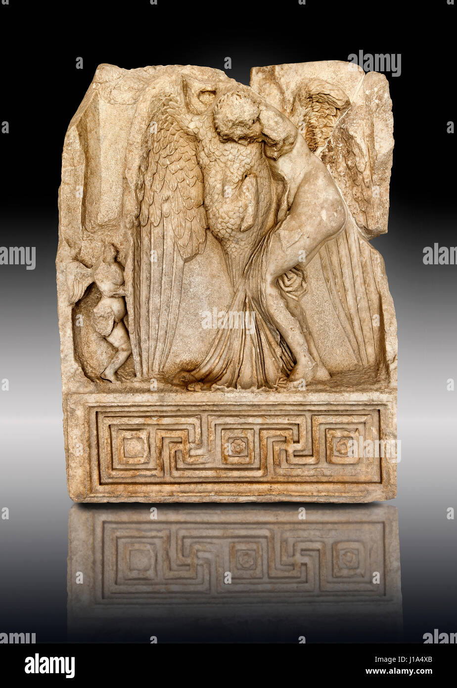 Roman temple freize releif sculpture of Zeus & Leda, Aphrodisias ...