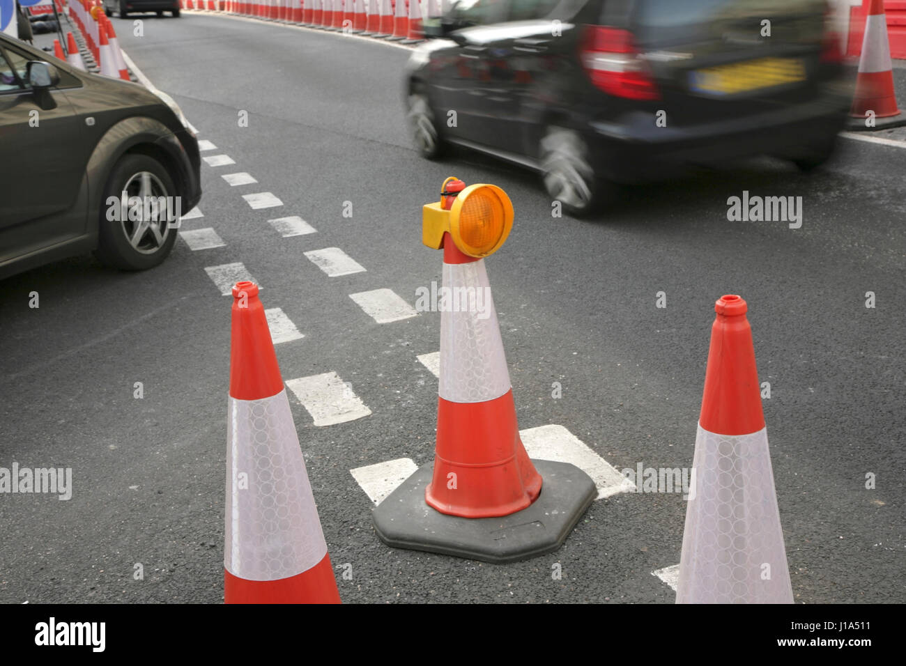 Give way junction road markings hi-res stock photography and images - Alamy