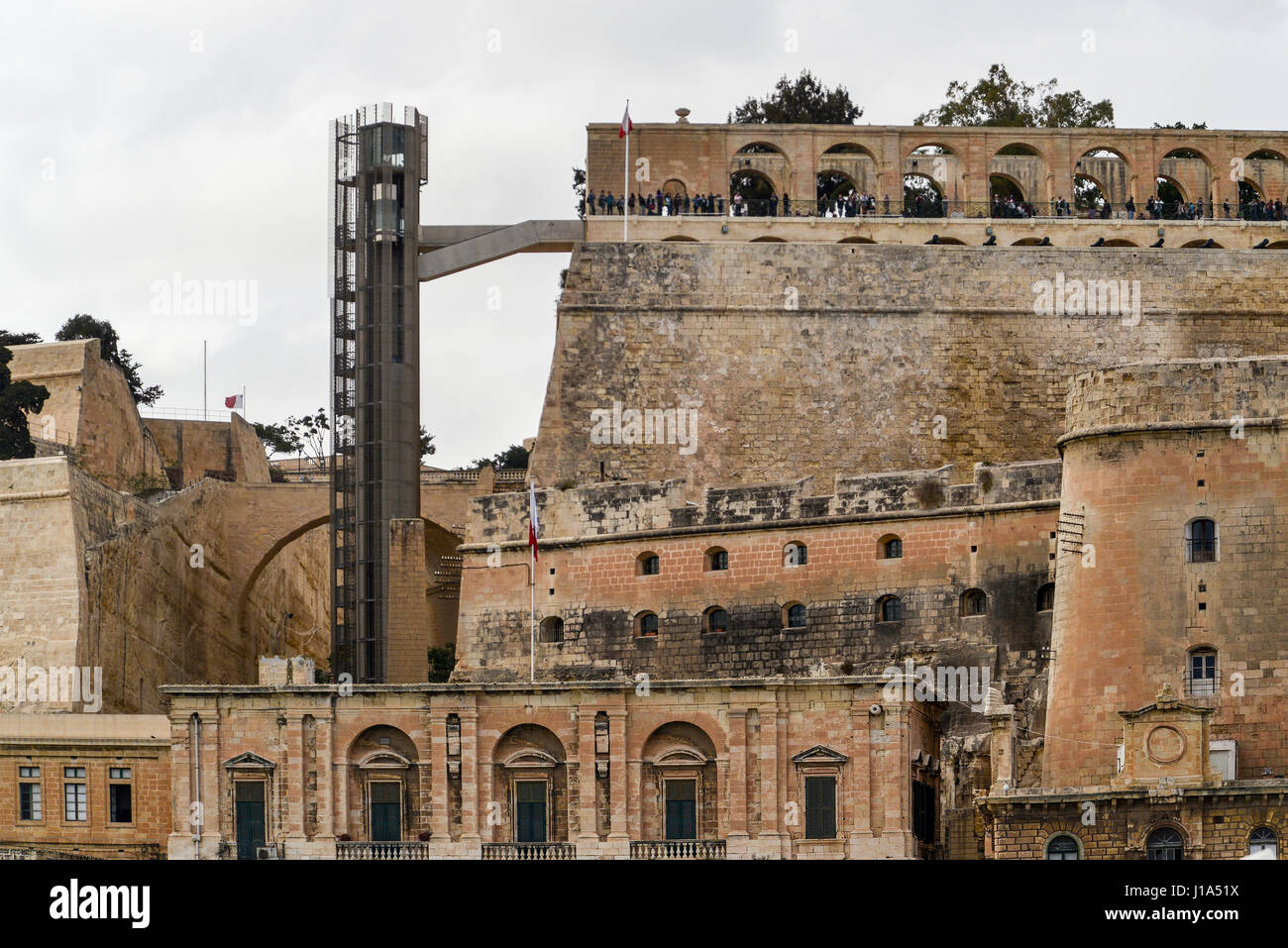 Upper Barrakka Lift, Valletta, Malta Stock Photo - Alamy