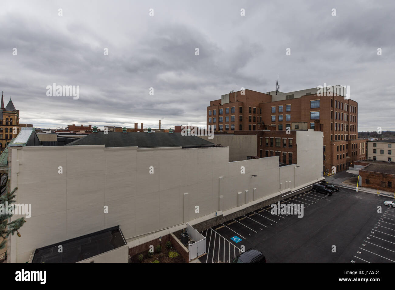 Aerial of downtown historic york, pennsylvania in spring Stock Photo ...