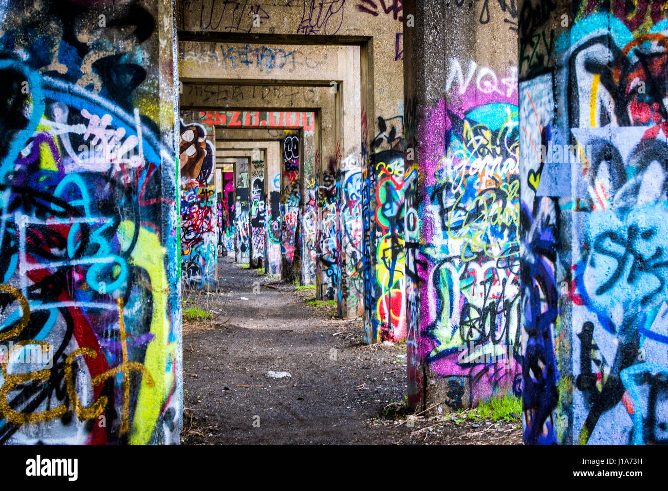 Graffiti Pier in Philadelphia, Pennsylvania Stock Photo - Alamy