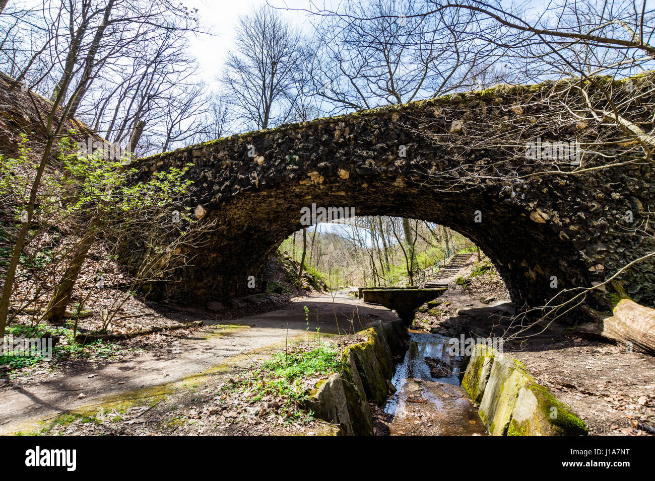 Historic Park bridge in Schenley Park in pittsburgh pennsylvania Stock ...