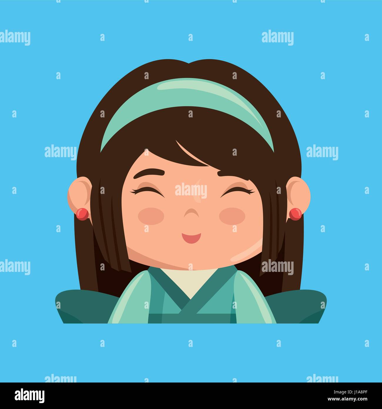 cute japanese girl character Stock Vector Image & Art - Alamy