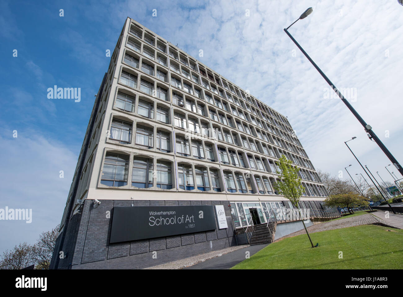 Strreet view looking up at the brutalist concrete 1960s building ...