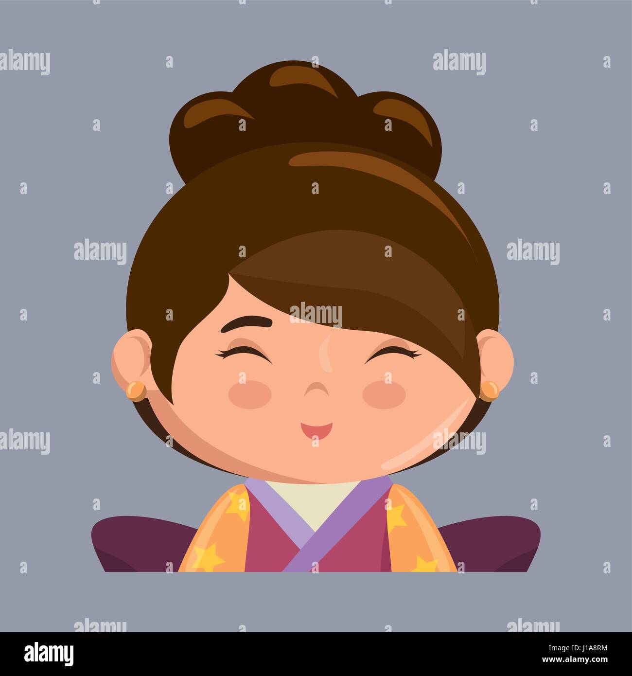 cute japanese girl character Stock Vector Image & Art - Alamy