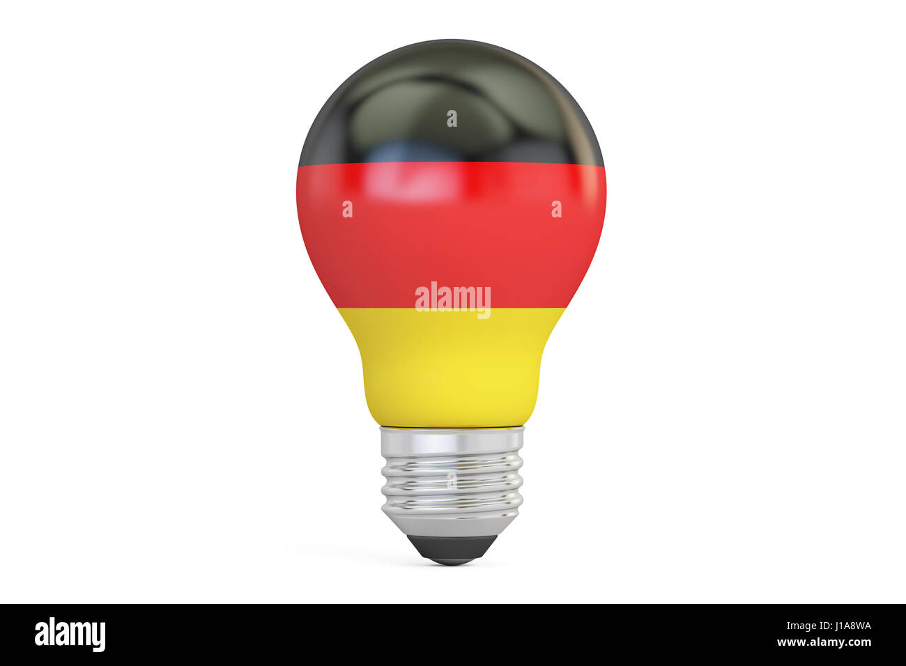 Light bulb with Germany flag, 3D rendering isolated on white background ...
