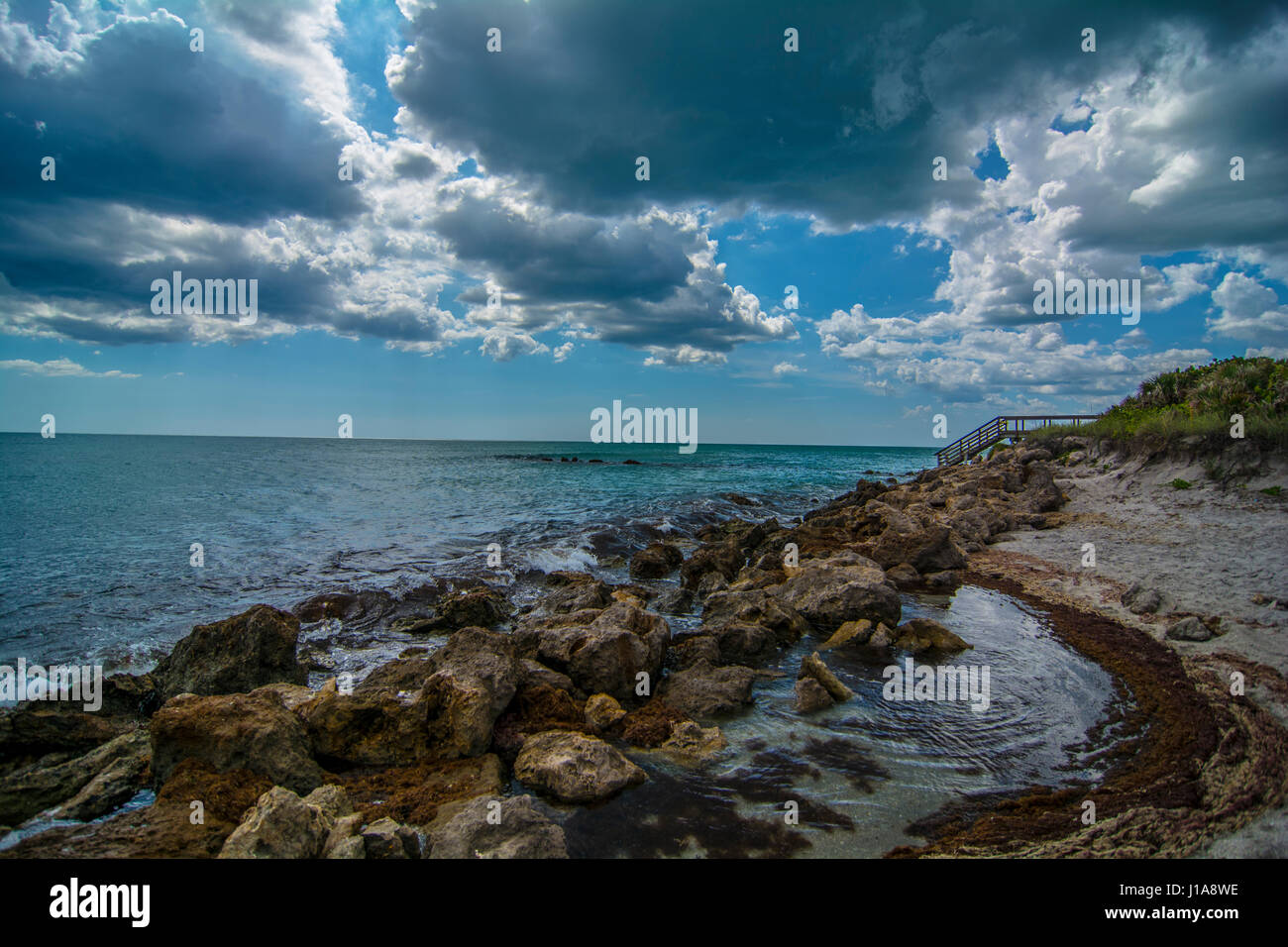 long coast line rock beaches Stock Photo - Alamy