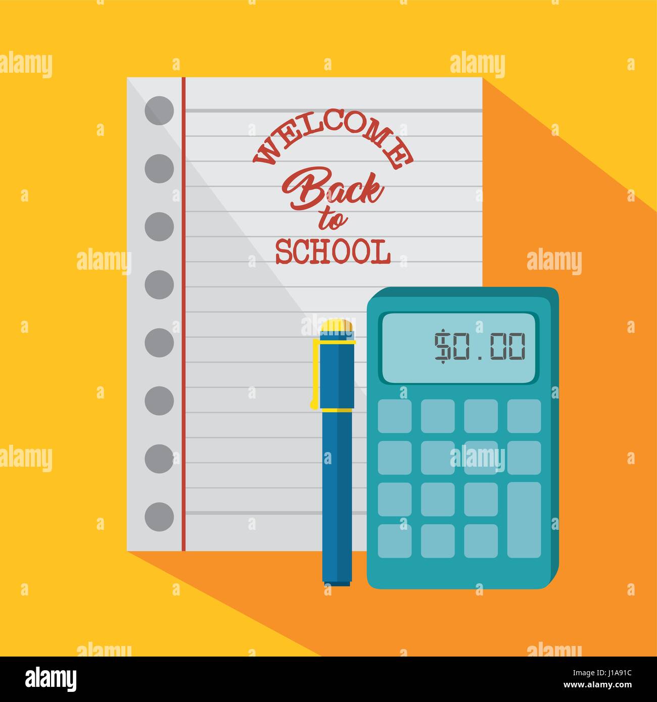 back to school set supplies Stock Vector Image & Art - Alamy