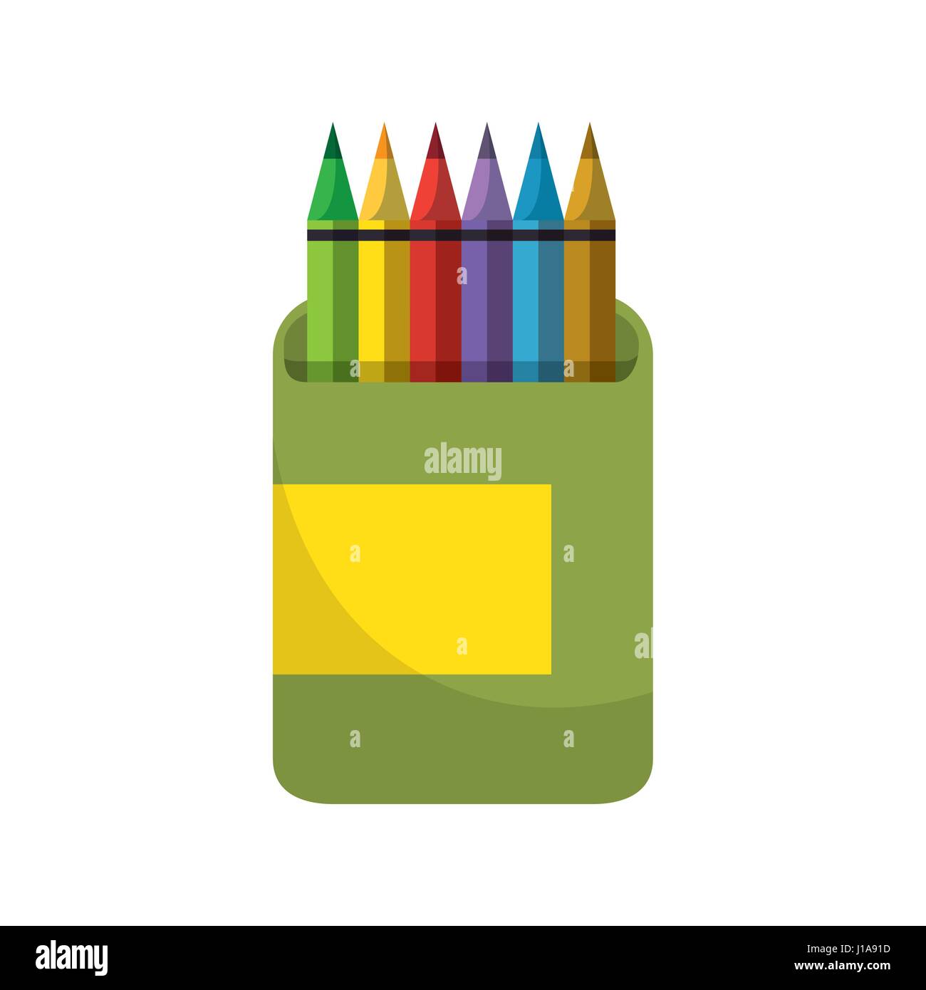 pencils colors box icon Stock Vector Image & Art - Alamy