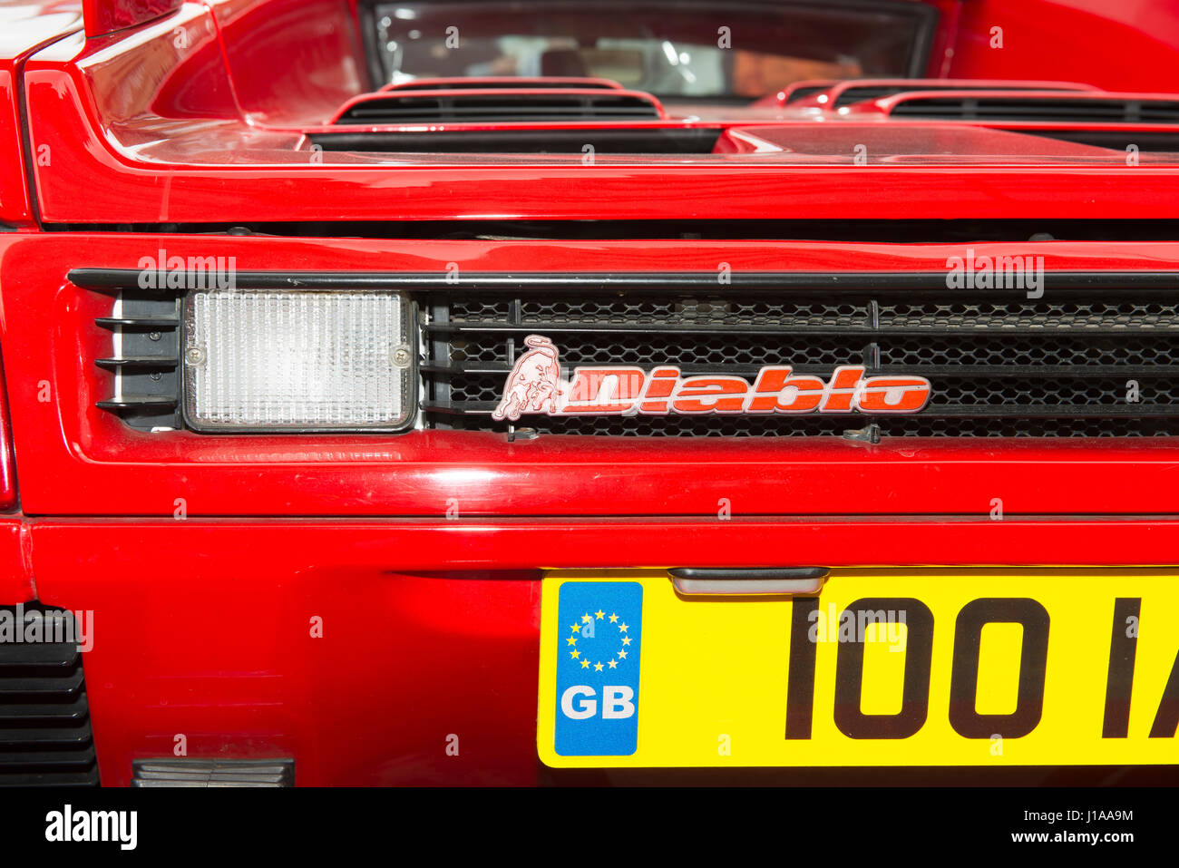Detail rear view of the 200+ mph Lamborghini Diablo high-performance ...