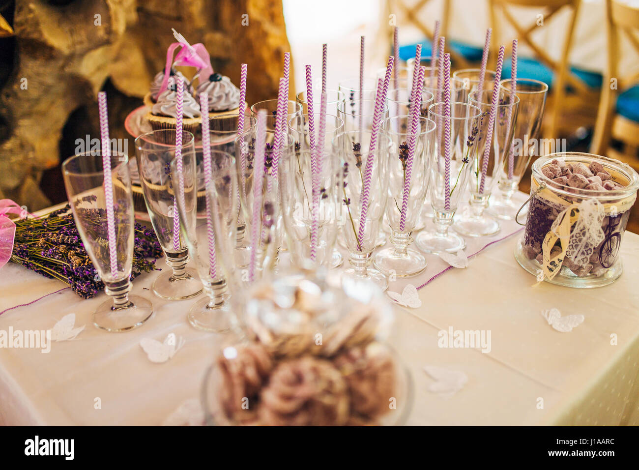 Wedding decor and rustic floristry Stock Photo - Alamy