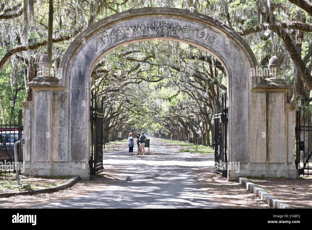 Wormsloe Historic Site entrance in Savannah, Georgia Stock Photo - Alamy