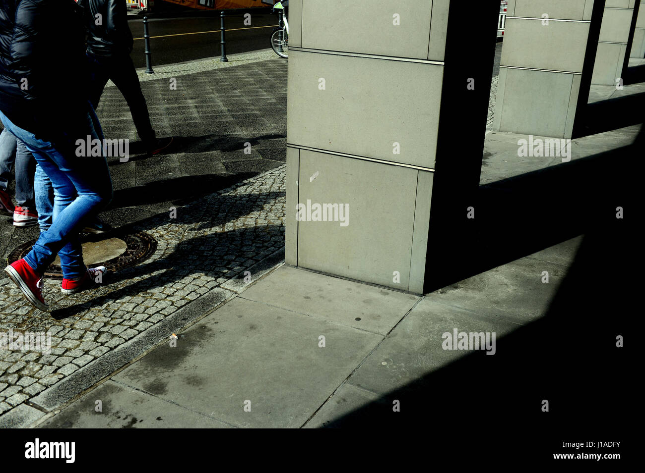 Berlin, Germany. 19th Apr, 2017. The sun casting light and shadows in ...