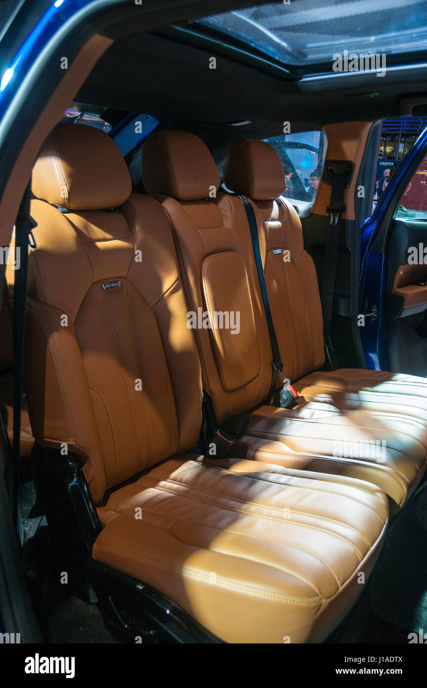 Shanghai, China. 19th April, 2017. Singulato iS6 electric vehicle at ...