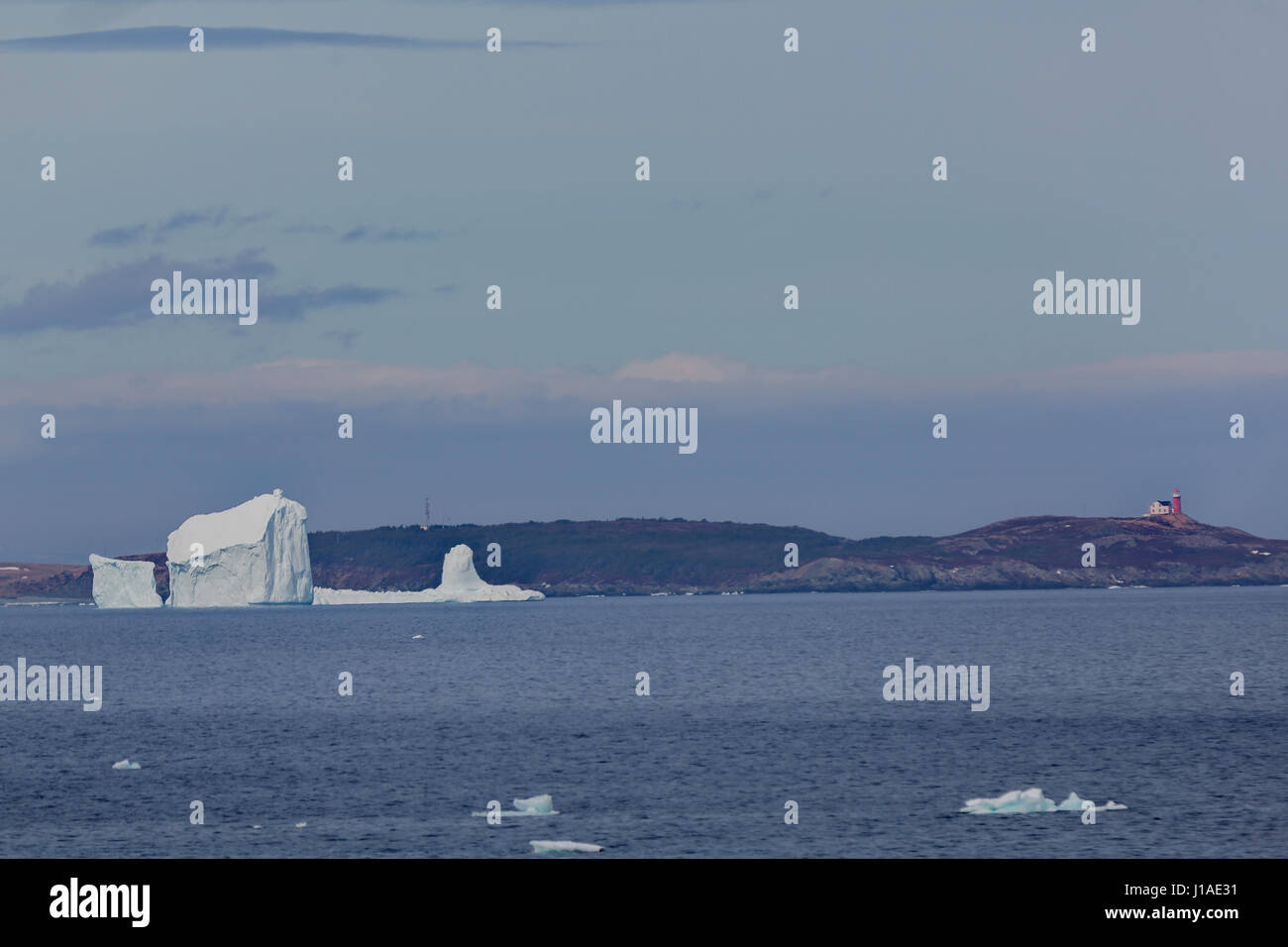 Newfoundland, Canada. 14th Apr, 2017. Large iceberg at Ferryland ...