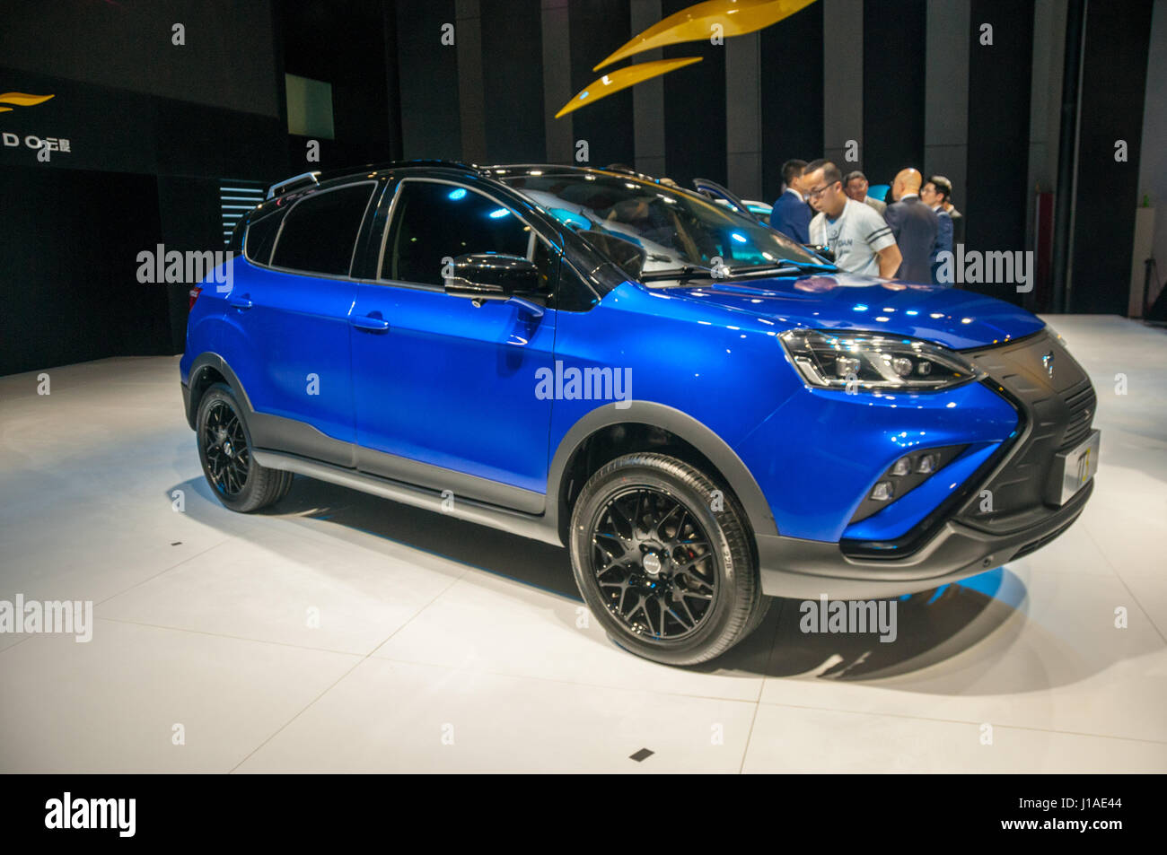 Yudo Auto Pi3 electric car at the Shanghai Auto Show 2017 Stock Photo ...