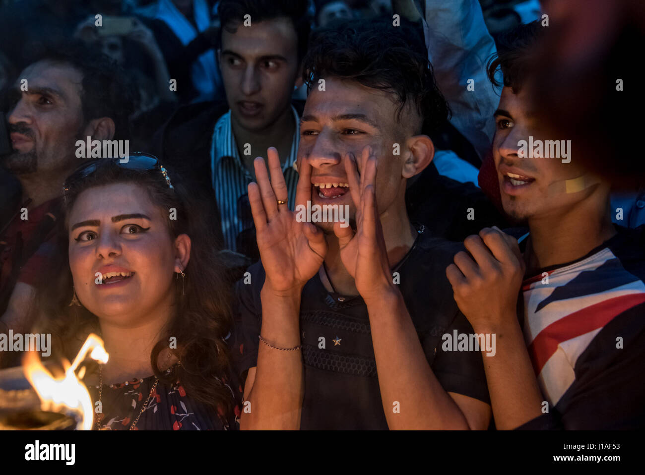 Yazidi man in the temple hi-res stock photography and images - Alamy