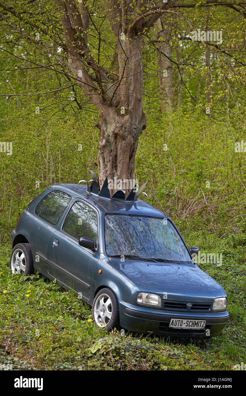 Tree grows through car hi-res stock photography and images - Alamy