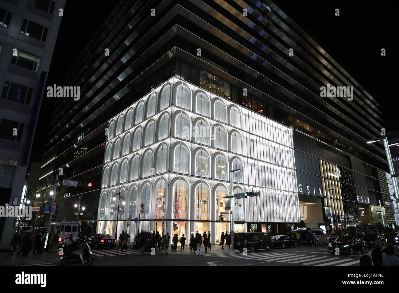 Tokyo, Japan. 19th Apr, 2017. Tokyo's new landmark Ginza Six is ...