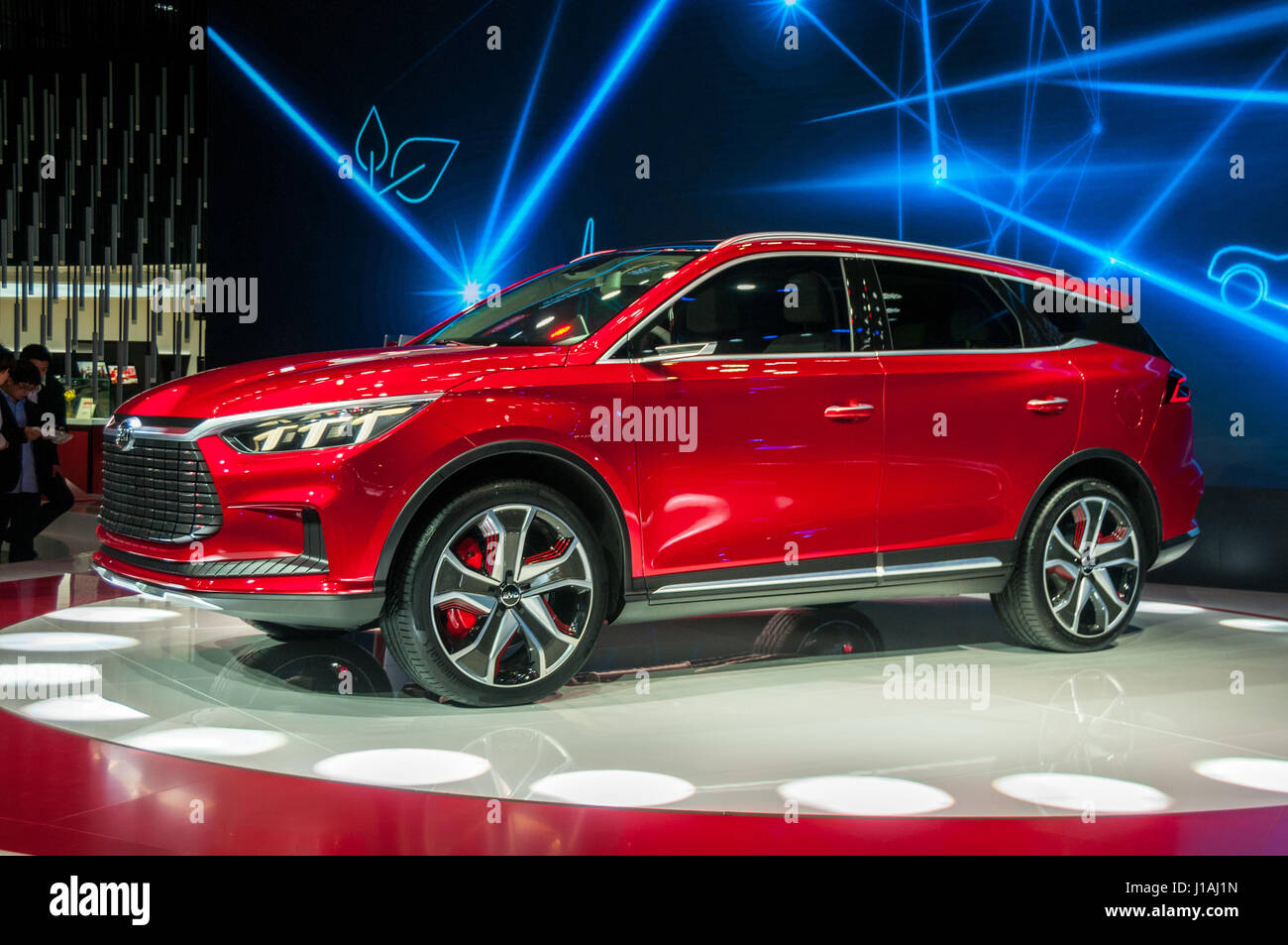 Shanghai, China. 19th Apr, 2017. BYD Dynasty concept SUV unveiled at ...