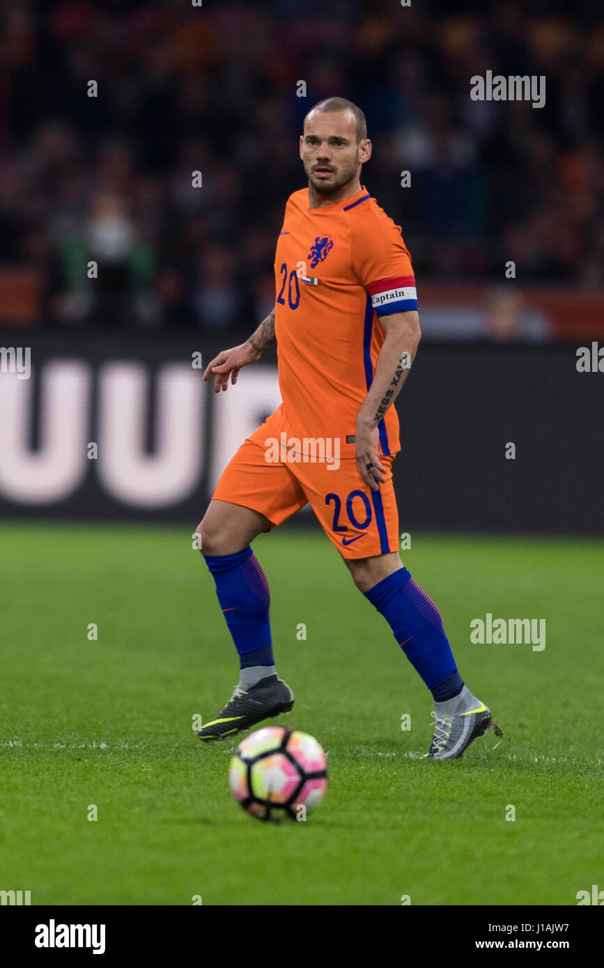 Amsterdam, Netherlands. 28th Mar, 2017. Wesley Sneijder (NED) Football ...