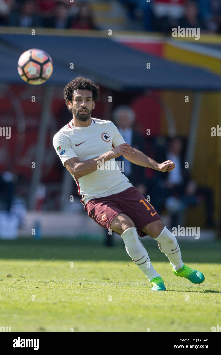 Bologna, Italy. 9th Apr, 2017. Mohamed Salah (Roma) Football/Soccer ...
