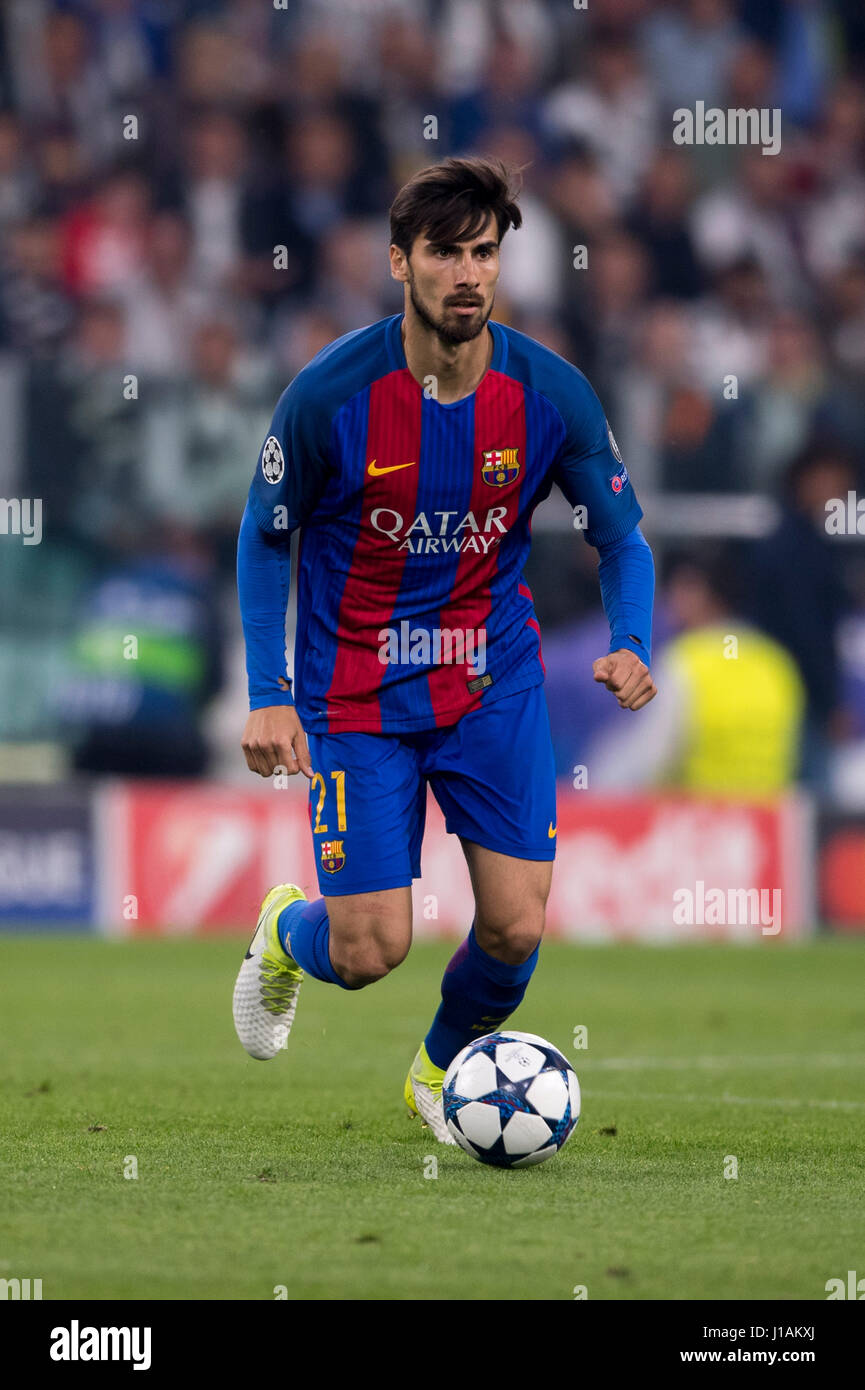 Turin, Italy. 11th Apr, 2017. Andre Gomes (Barcelona) Football/Soccer ...