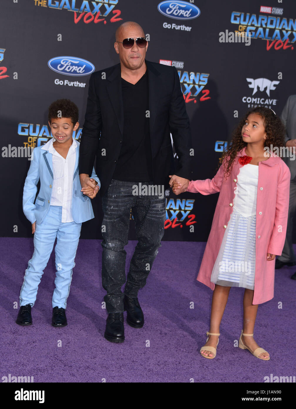 Los Angeles, USA. 18th Apr, 2017. Vin Diesel, daughter Hania Riley ...