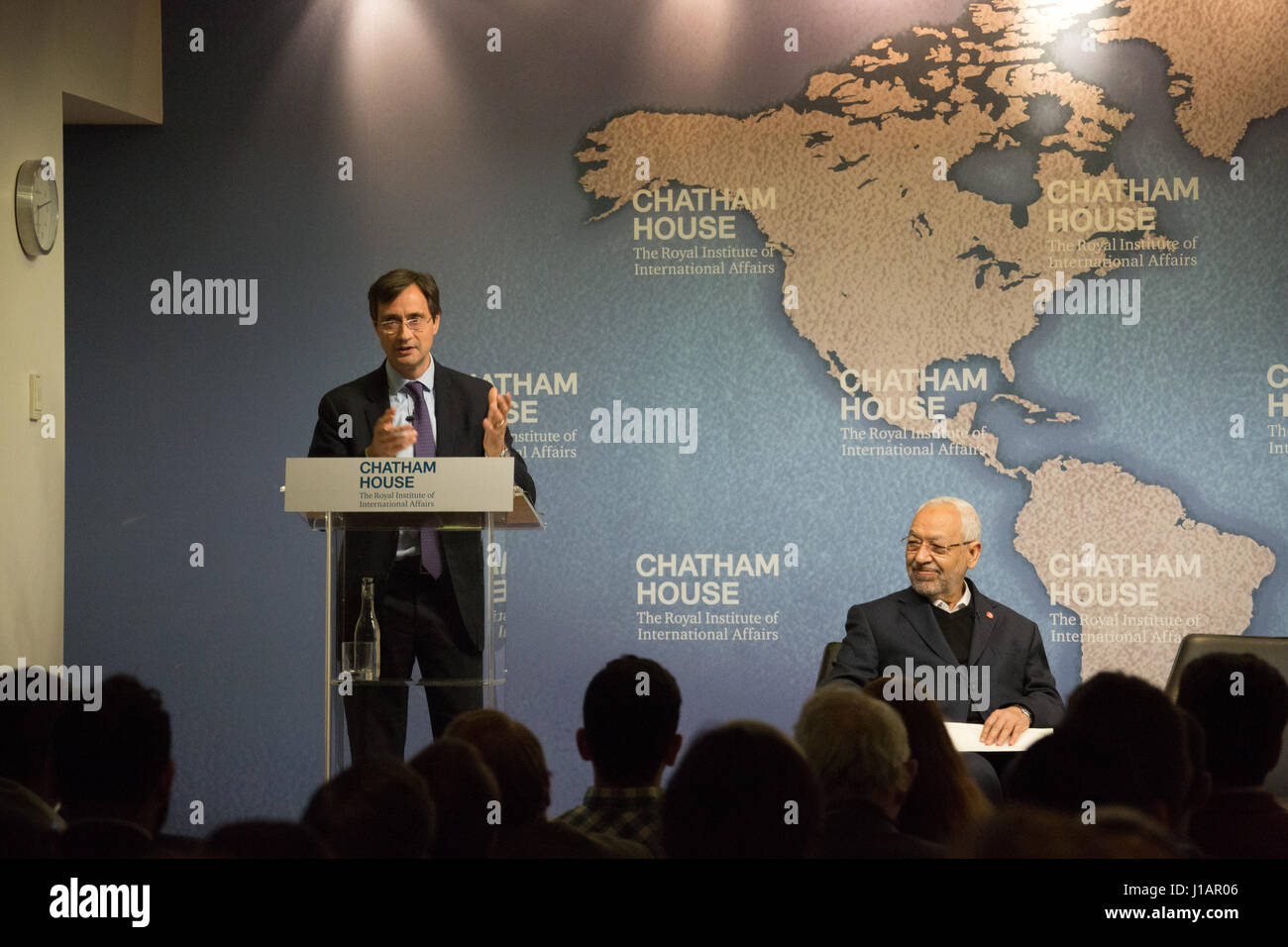 London, UK. 19th Apr, 2017. Dr Robin Niblett (Director of Chatham House ...