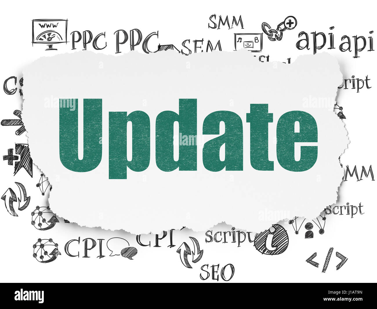 Concept software update icons Cut Out Stock Images & Pictures - Alamy