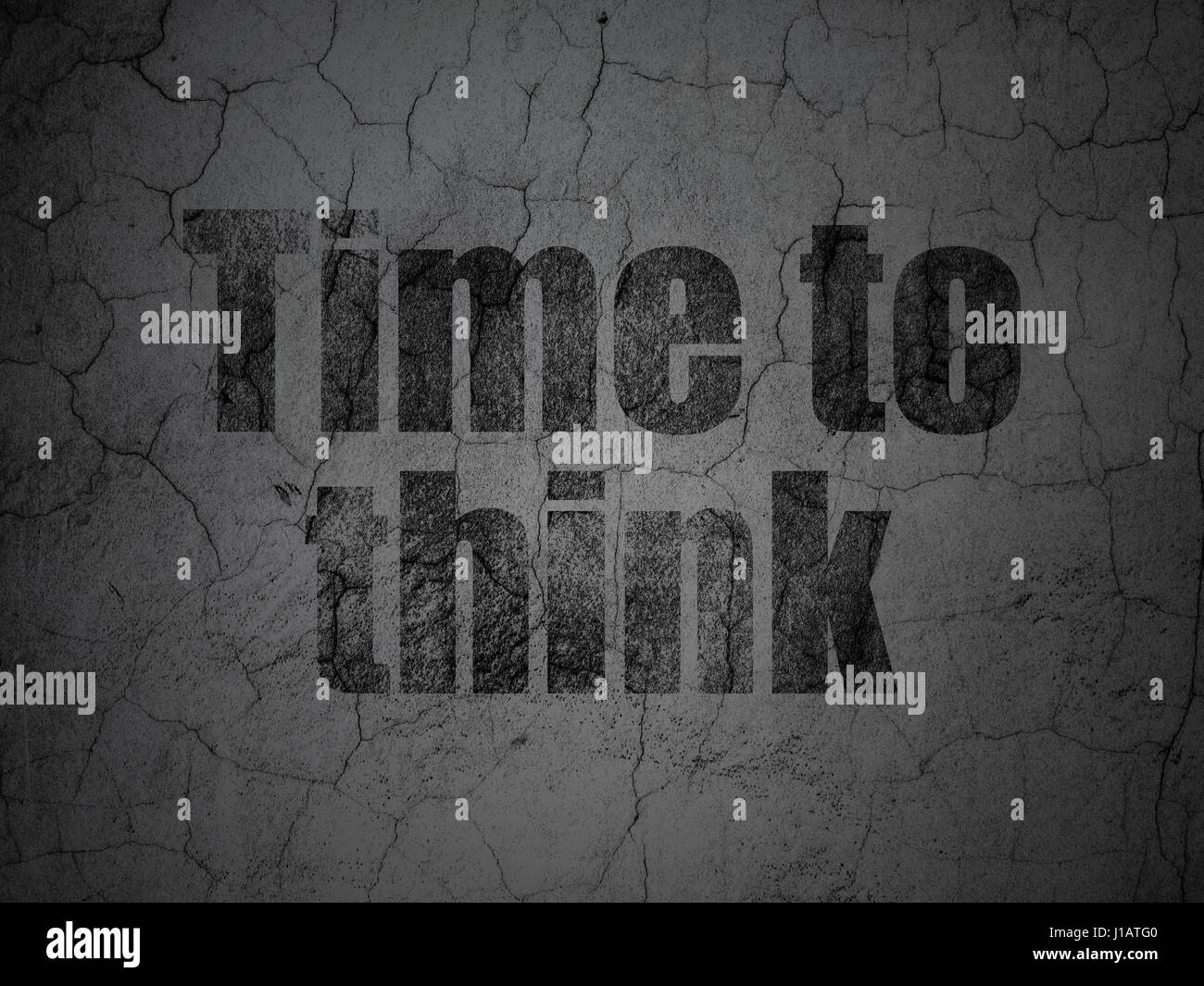 Timeline concept: Time To Think on grunge wall background Stock Photo ...