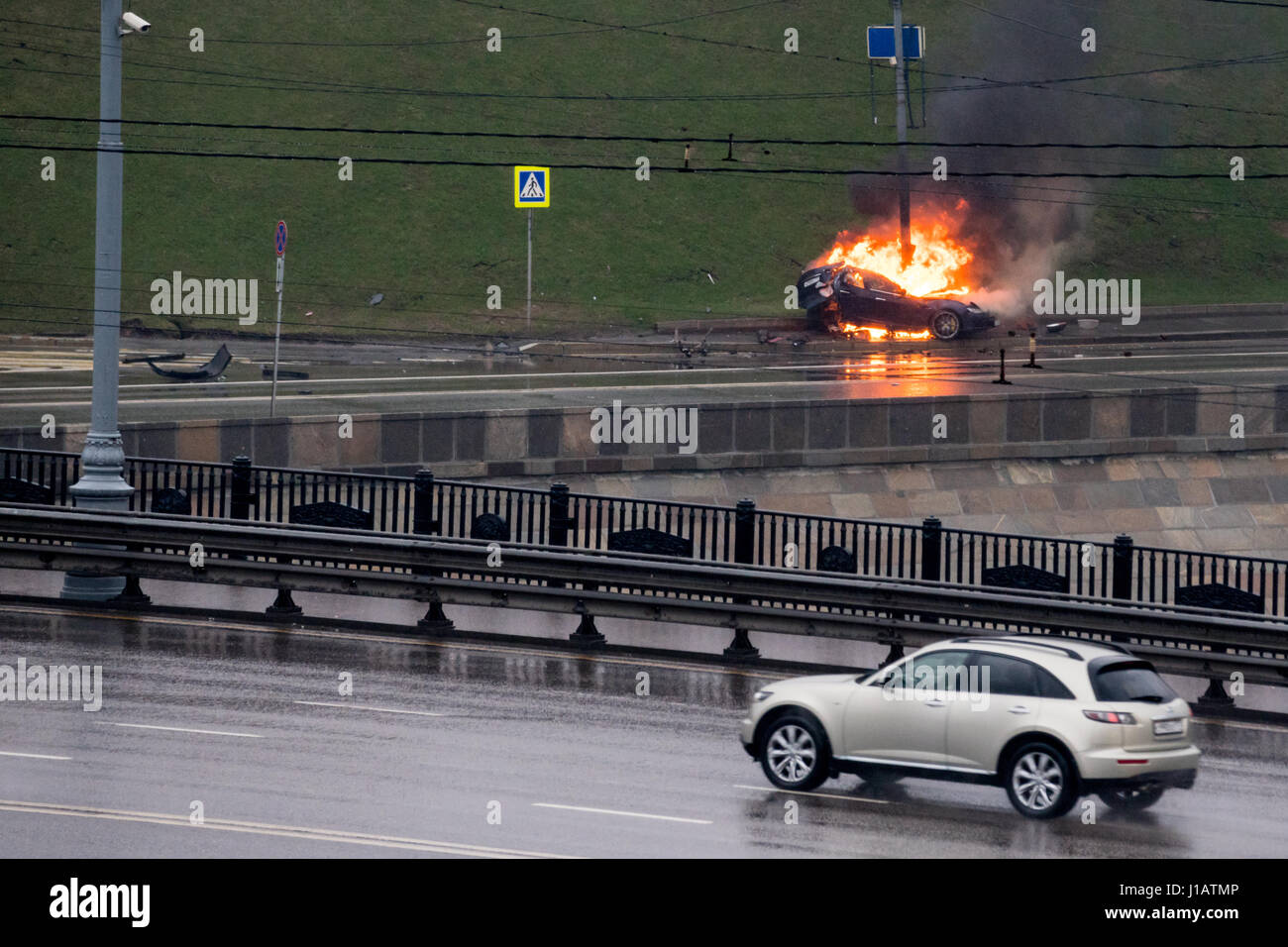 Moscow car accident hi-res stock photography and images - Alamy