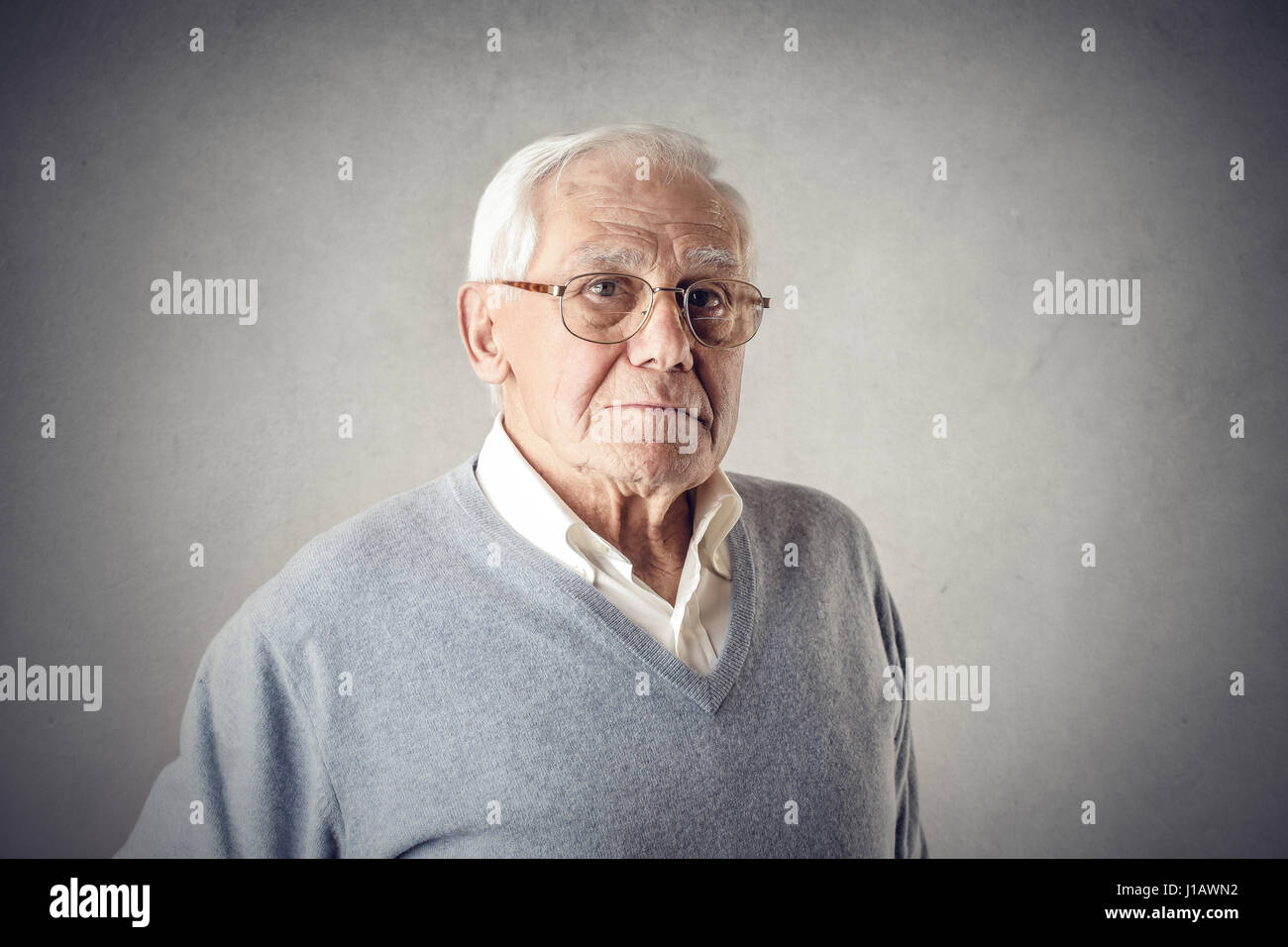 Portrait of old man in glasses Stock Photo - Alamy