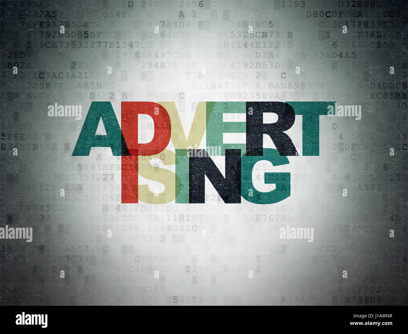 Marketing concept: Advertising on Digital Data Paper background Stock ...