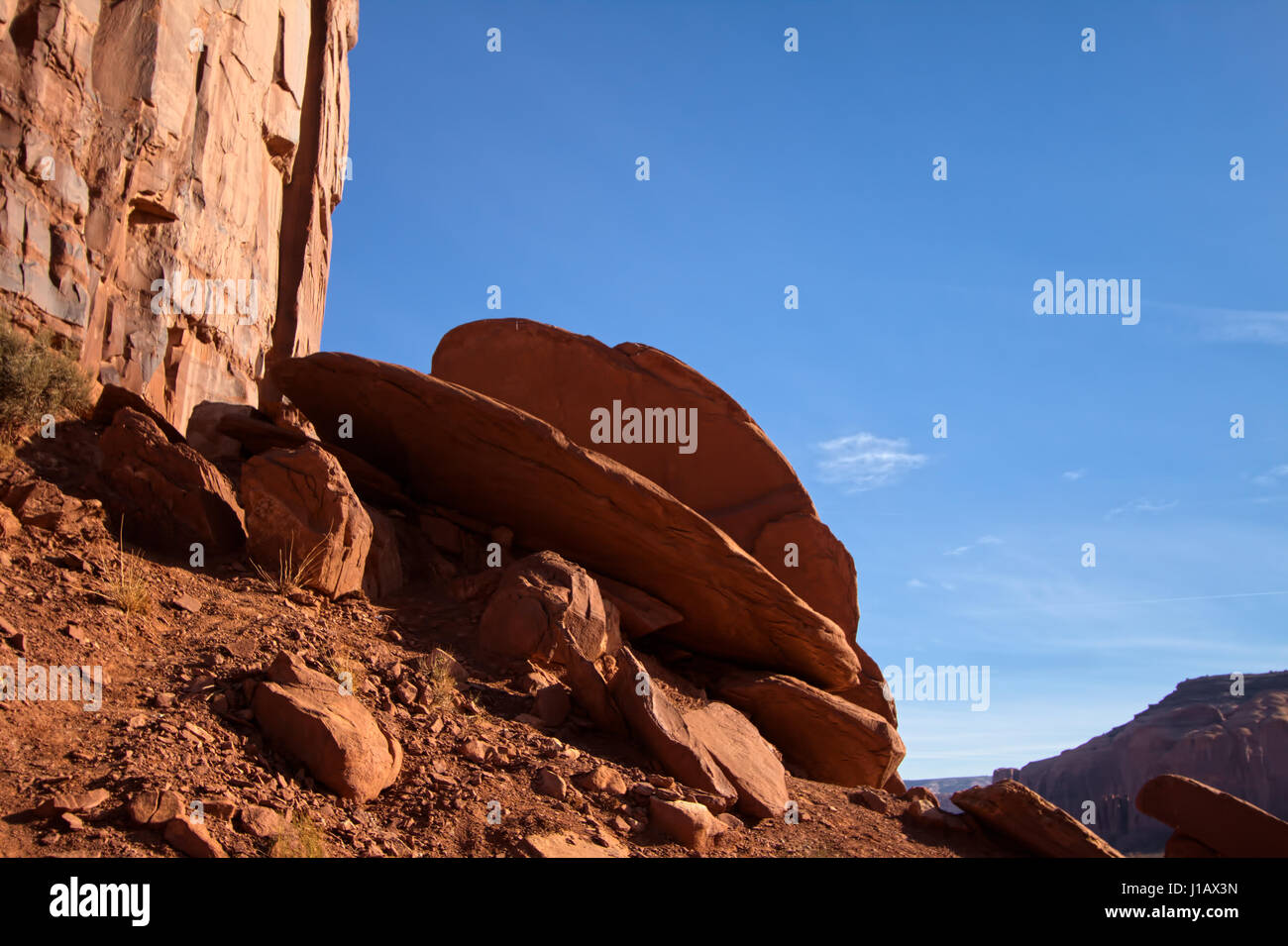 Discus Shaped Rocks in Monument Valley Stock Photo - Alamy