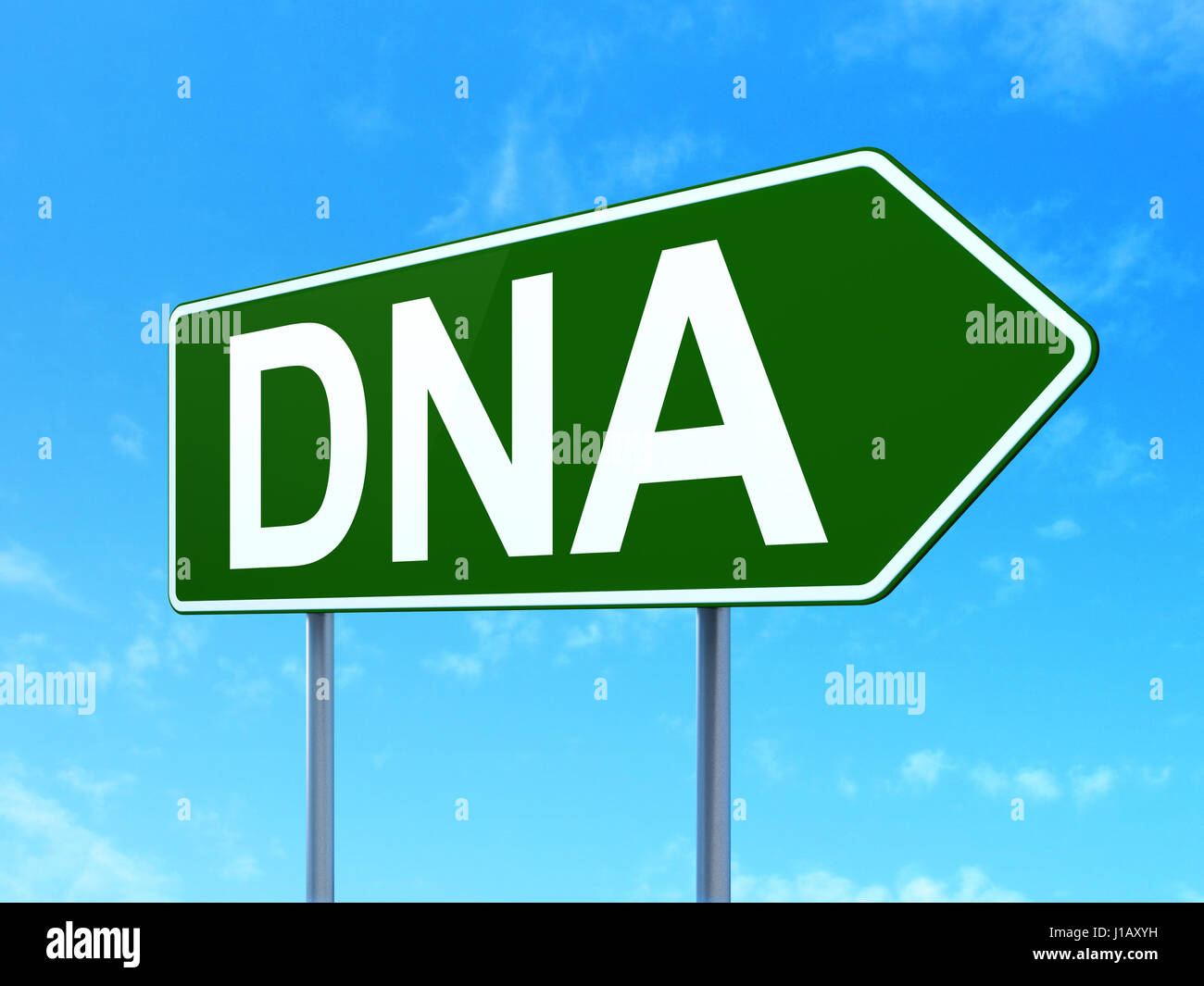 Health concept: DNA on road sign background Stock Photo - Alamy