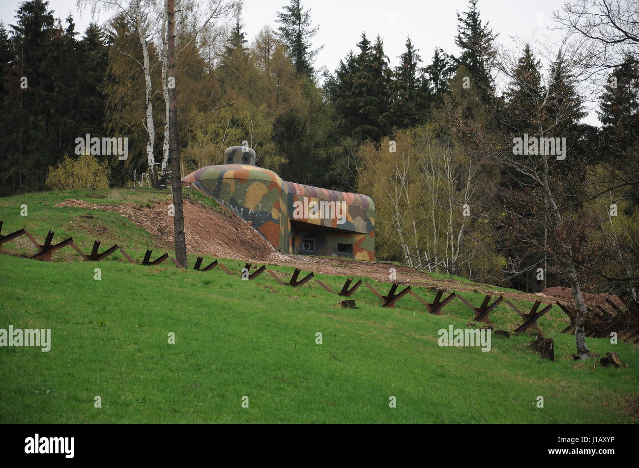 Military fortifications on the border, bunker, fort, fortress, war ...