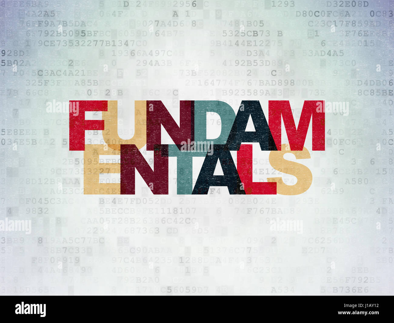 Science concept: Fundamentals on Digital Data Paper background Stock ...