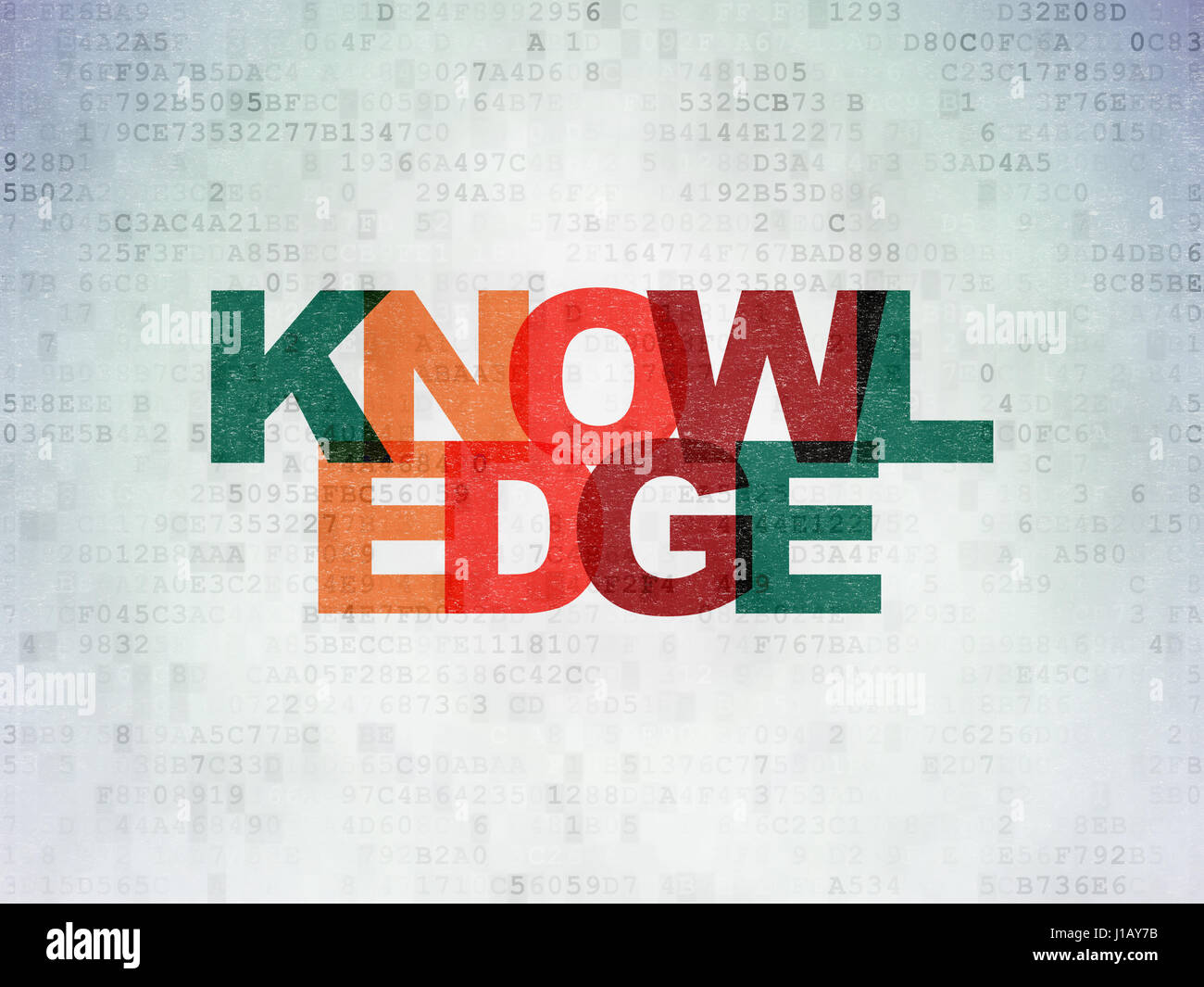 Education concept: Knowledge on Digital Data Paper background Stock ...