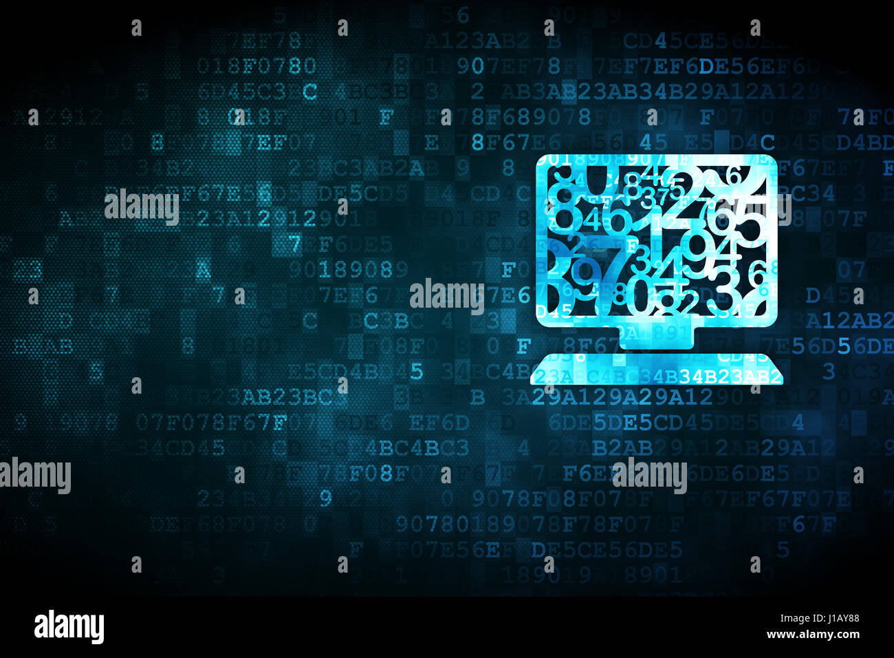 Education concept: Computer Pc on digital background Stock Photo - Alamy