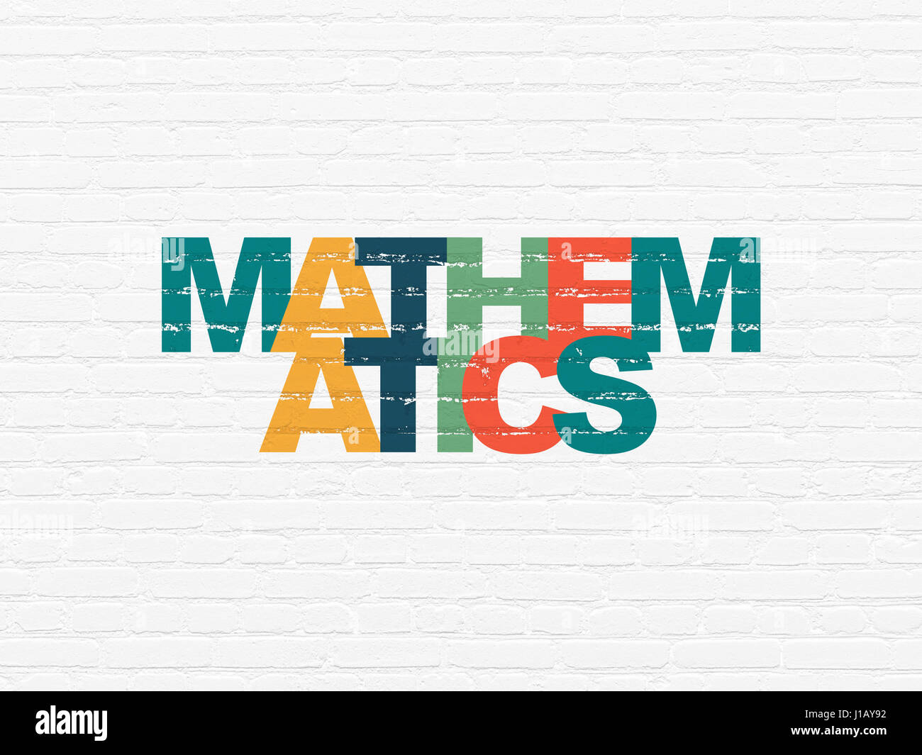 Education concept: Mathematics on wall background Stock Photo - Alamy