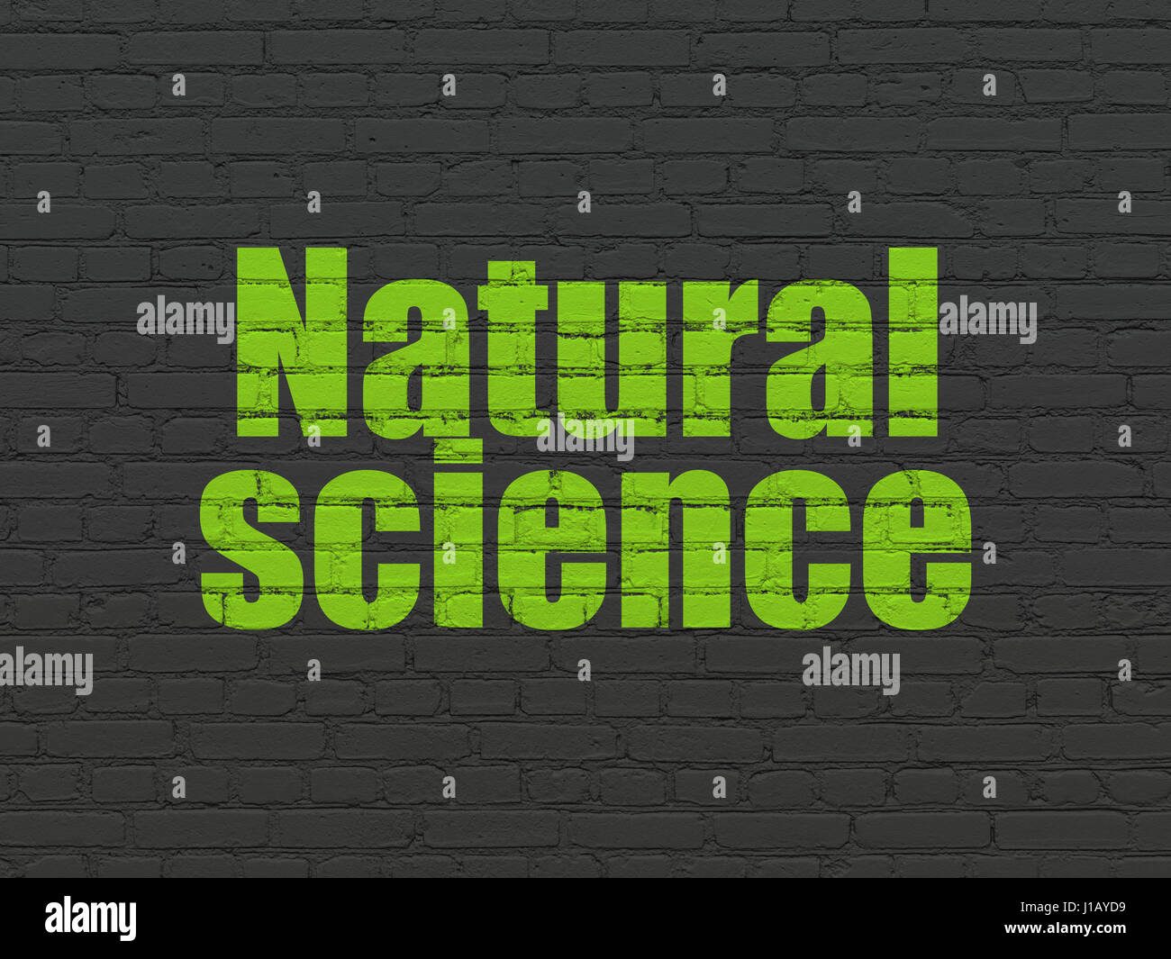 Science concept: Natural Science on wall background Stock Photo - Alamy