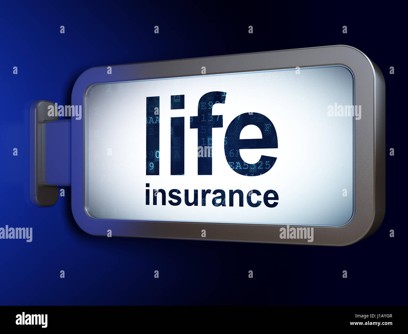Insurance concept: Life Insurance on billboard background Stock Photo ...