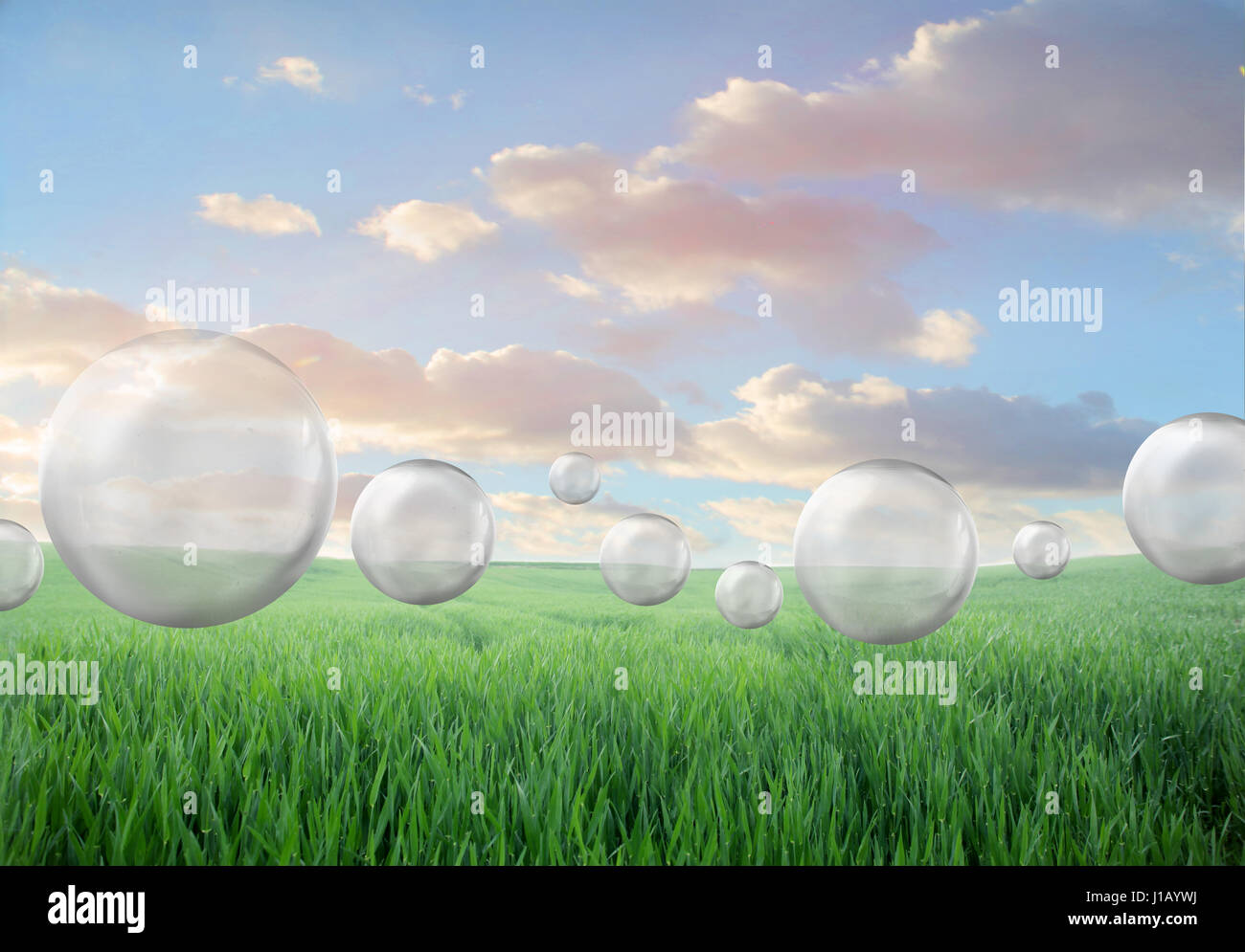 Bubbles in the nature Stock Photo - Alamy