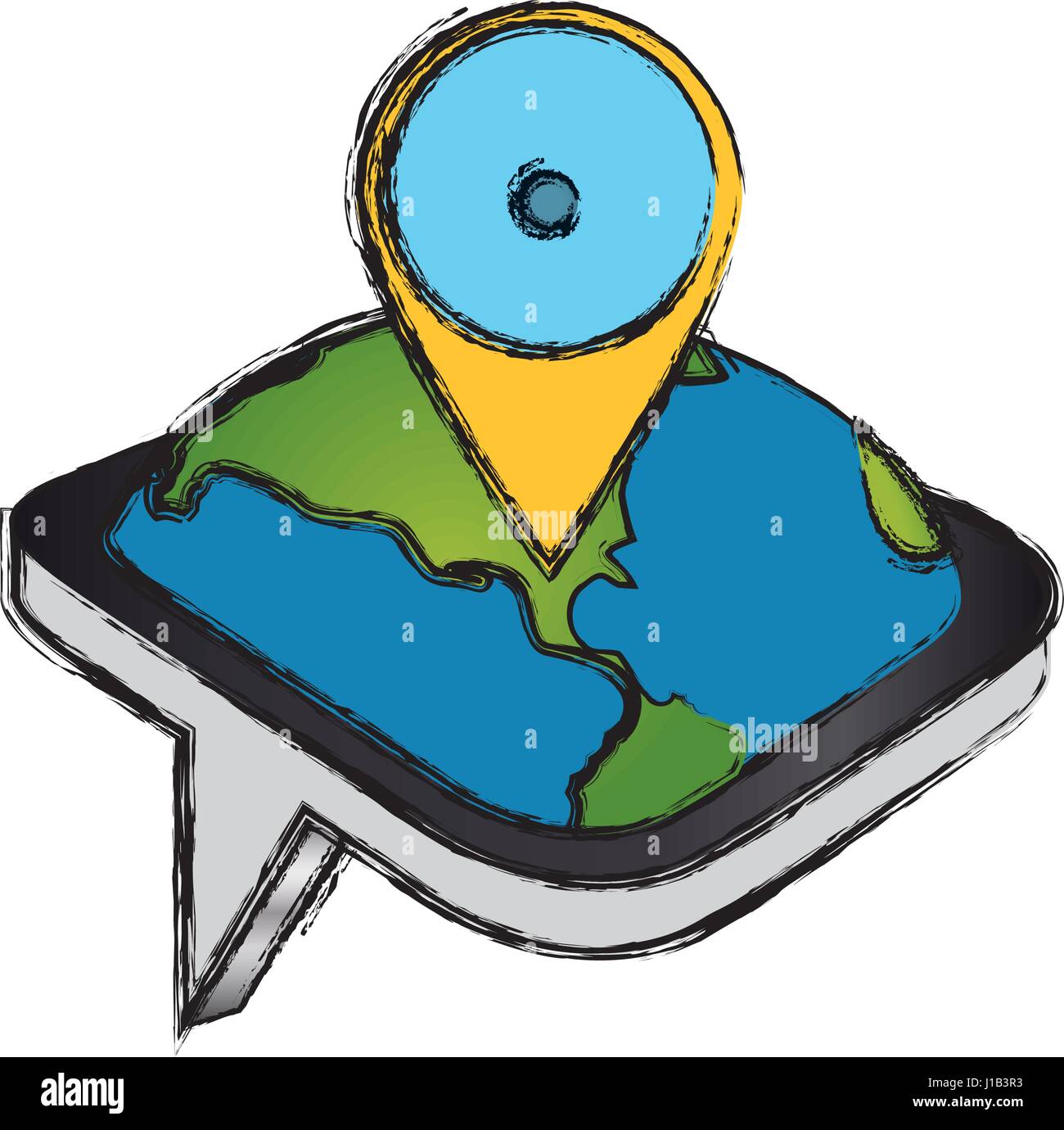 GPS map pointer Stock Vector Image & Art - Alamy