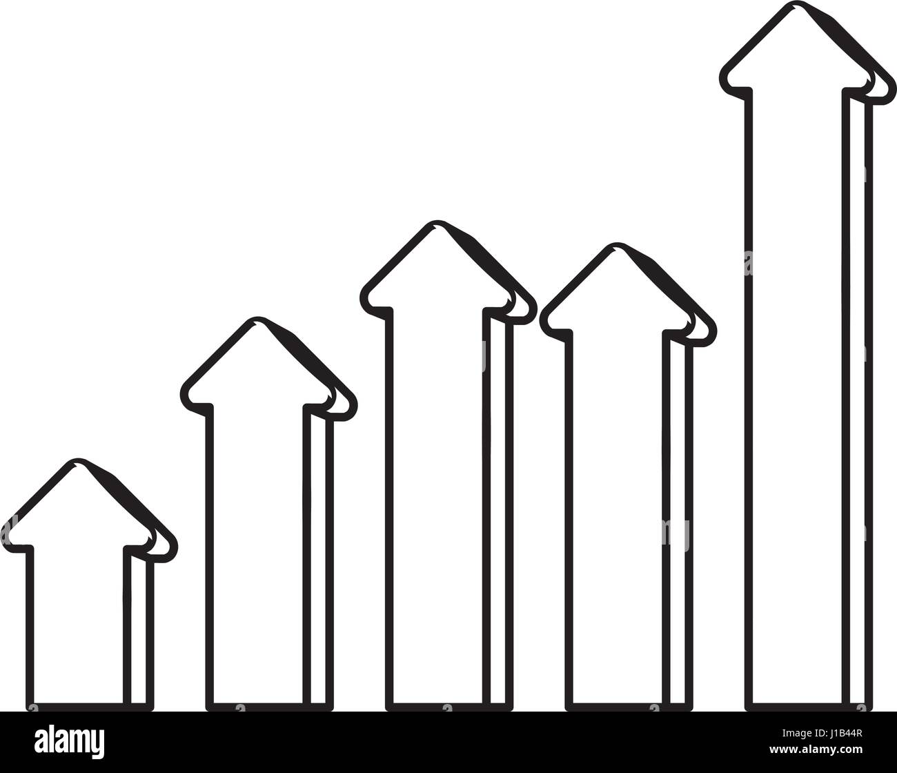 Arrow up increase Stock Vector Image & Art - Alamy