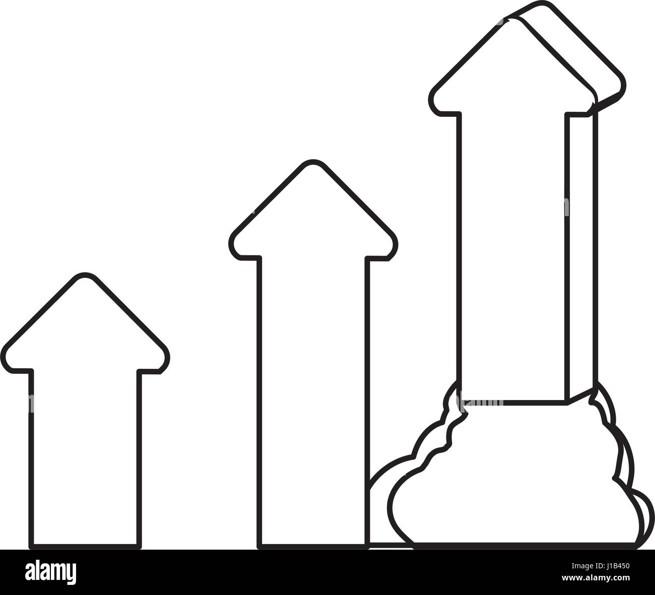 Arrow up increase Stock Vector Image & Art - Alamy